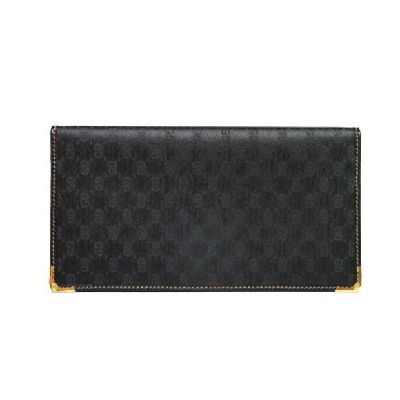 Gucci | Bags | Gucci Long Wallet Gg Pattern Bifold Bill Holder Black ...